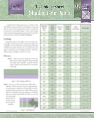 Studio 180 -Shaded Four Patch - DTEC01- Tucker Trimmer I - Technique ...