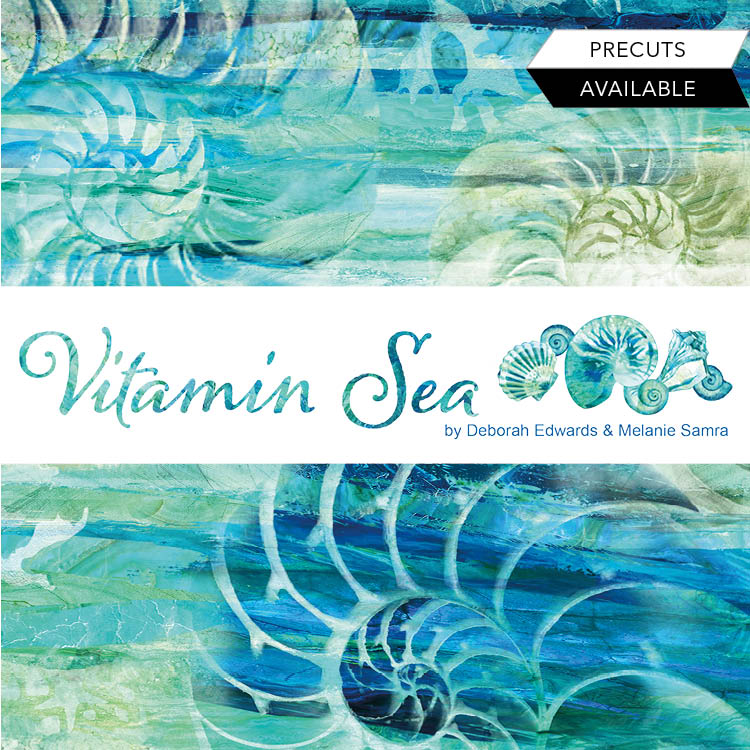 Northcott - Vitamin Sea - Panel - Shells - Sea - Sea Panel - DP25416-66 ...