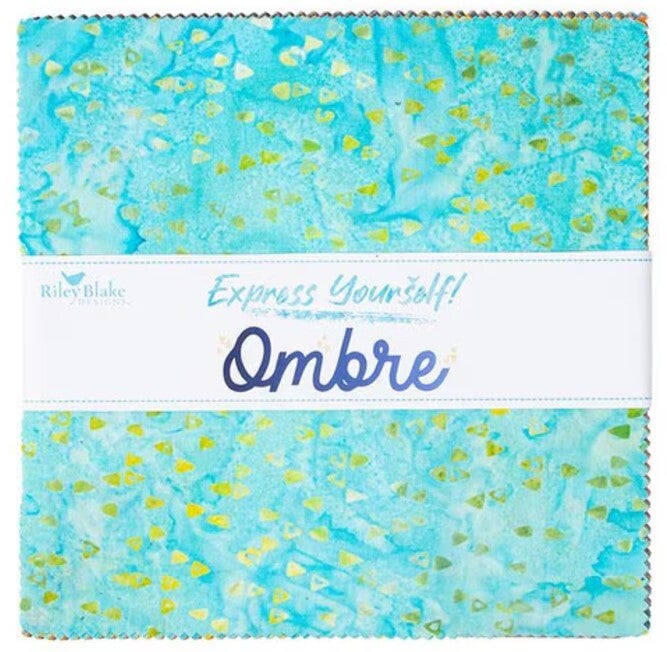 Riley Blake-Expressions Batik -Express Yourself Ombre -Batik LayerCake - 10" Squares - Sold by ...